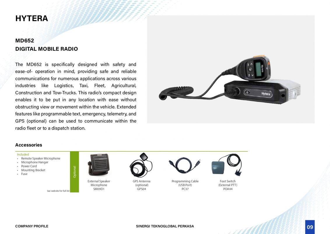 HYTERA - Digital Mobile Radio - Sinergi Teknoglobal Perkasa